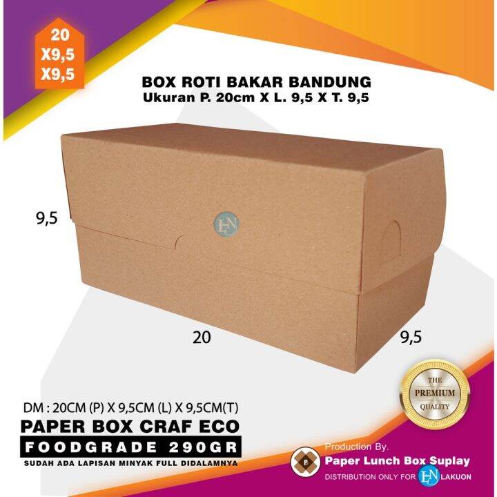 BOX ROTI BAKAR BANDUNG PAPER DAN BOX 20X10X4,6CM | Lazada Indonesia