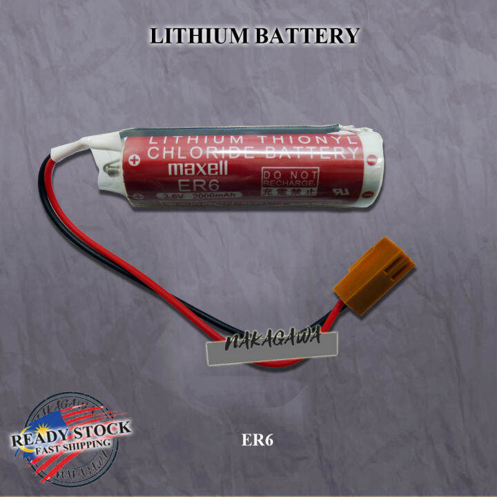 MAXELL LITHIUM BATTERY ER6 3.6V WITH CONENCTOR 2000MAH | Lazada