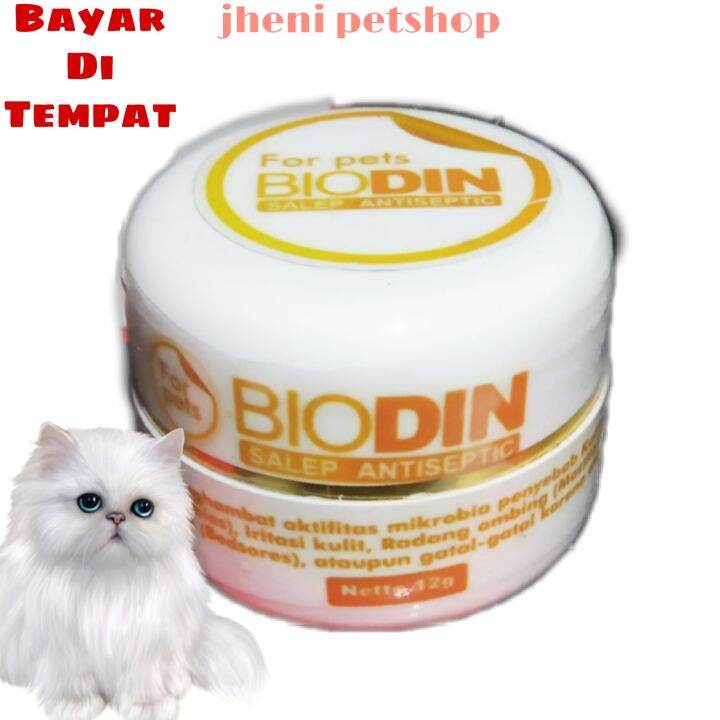 BIODIN SALEP OBAT JAMUR KUCING ANJING KELINCI HEWAN SCABIES ANTISEPTIC ...