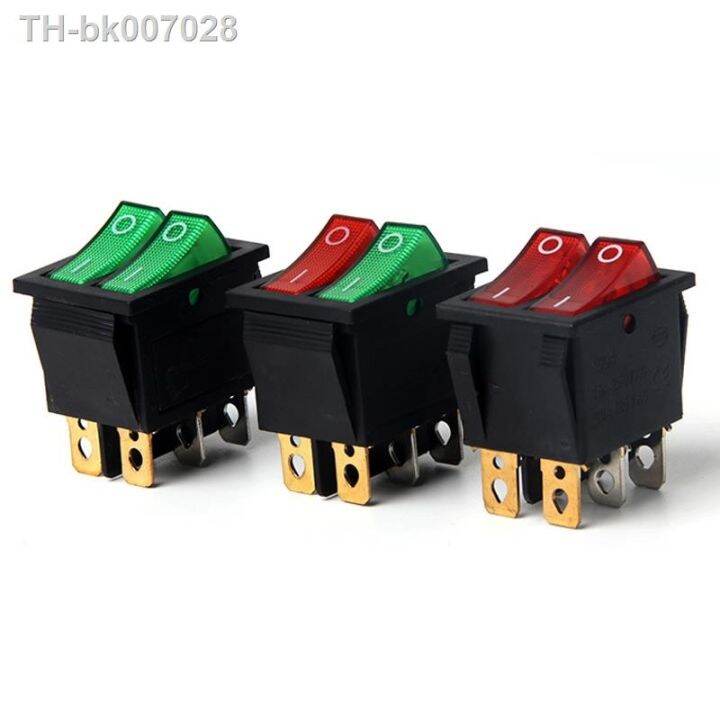 Red Green Double ON OFF Rocker switch 6 feet 2 gear Electric Oil heater ...