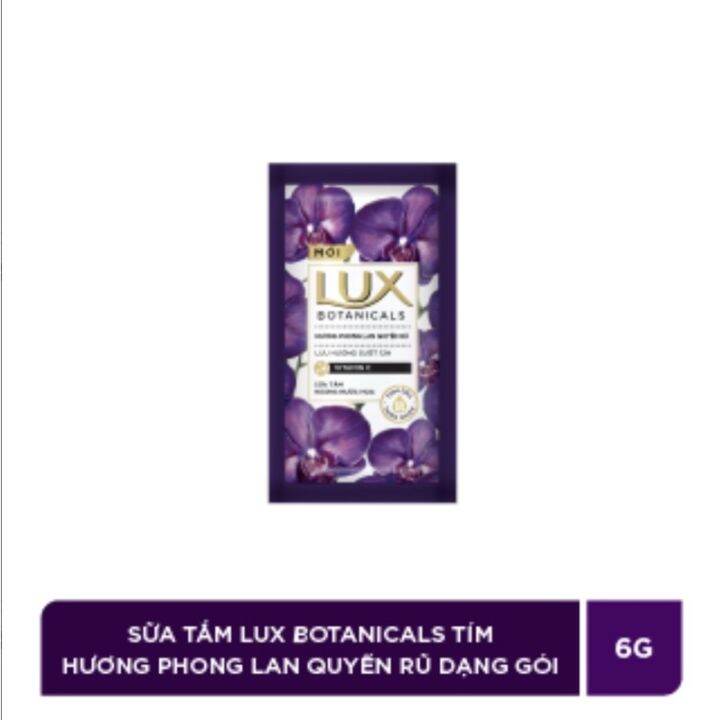 Combo 6 dây Sữa tắm Lux Botanicals Phong Lan Quyến Rũ 6g x 12 gói/dây - hương nước hoa thơm lâu ...