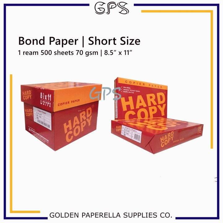 Hard Copy Bond Paper Short Size | Lazada PH