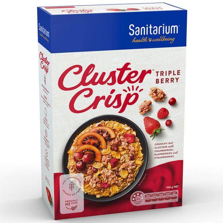 Sanitarium Cluster Crisp Triple Berry Cereal แซนนิทาเรี่ยม ธัญพืช อบ ...