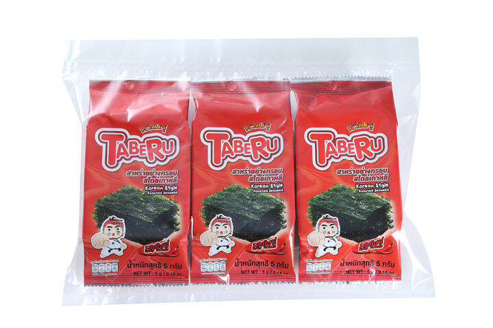 TABERU ROASTED KOREAN STYLE SEAWEED SPICY (5g*3) | Lazada PH