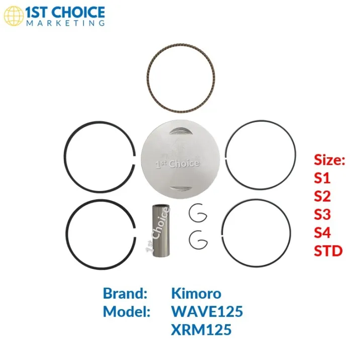 KIMORO Piston Kit WAVE125 XRM125 | Lazada PH