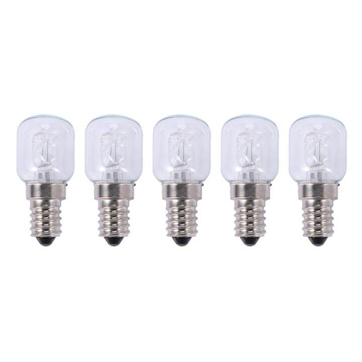 5X E14 High Temperature Bulb 500 Degrees 25W Halogen Bubble Oven Bulb ...