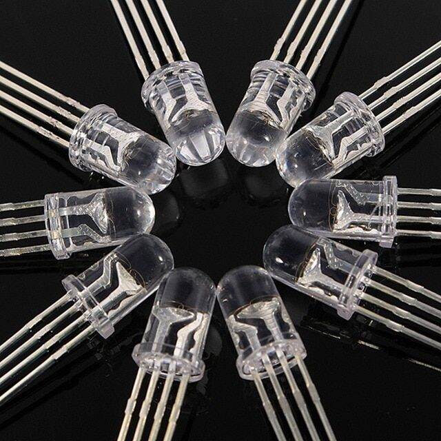 Led Light Lighting Diodes 10/20/50/100pcs Rgb Common Cathode 5mm Rgb ...
