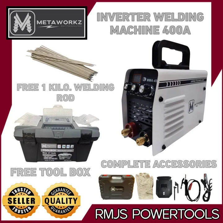 METAWORKZ 400amp Welding Machine MW-MMA400 w/ 1kg. Welding Rod & Tool ...