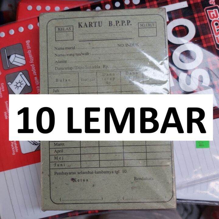 10 LEMBAR Kartu BPPP BP3 SPP Iuran Bulanan Murah Wd 11x16cm | Lazada Indonesia
