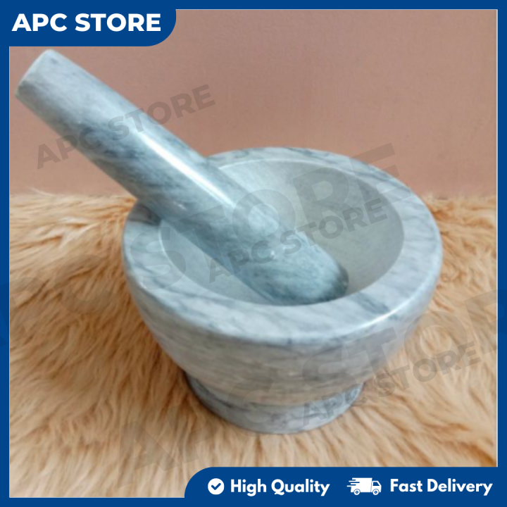 Mortar and Pestle Almires Solid MARBLE Food Grade Plastic Medicine Food ...
