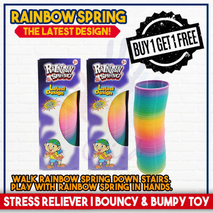 BUY 1 TAKE 1 Magic Rainbow Spring Toy Latest Design 15cm Length Bouncy ...