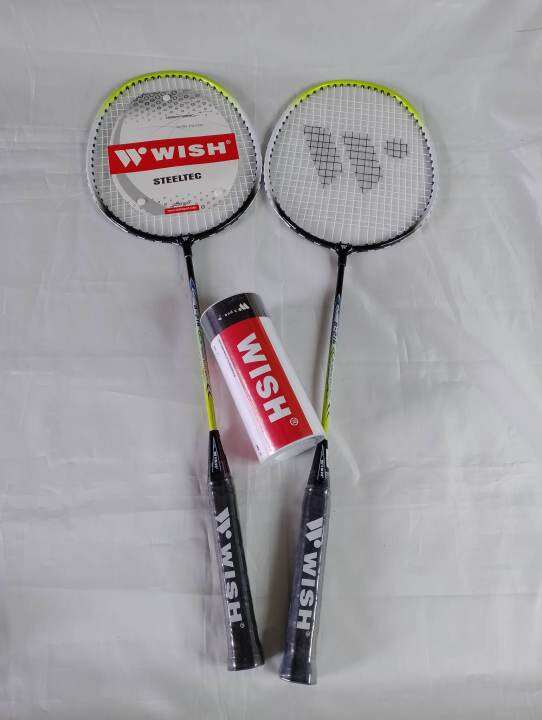 WISH B-216 BADMINTON RACKET WITH SHUTTLE COCK | Raketa ng Badminton ...