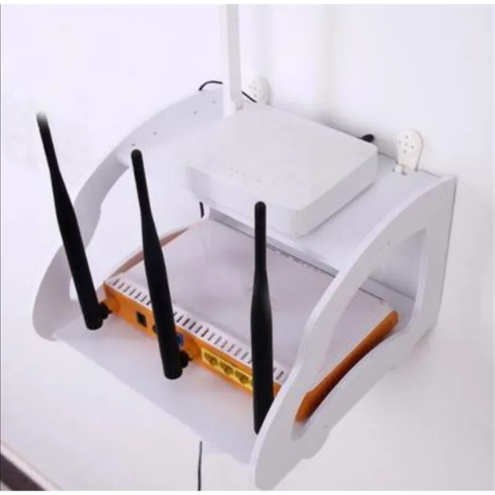 Double Layer Wifi Router Storage Rack Non Drilling Seamless Nail Wall ...