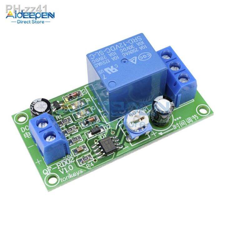 ☃☁ DC 12V 10V-14.5V Conduction NE555 Delay Timer Switch Adjustable Time ...