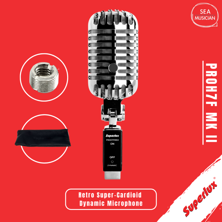 SUPERLUX PROH7F MKII CLASSIC VINTAGE-STYLE SUPERCARDIOID MIC VOCAL ...