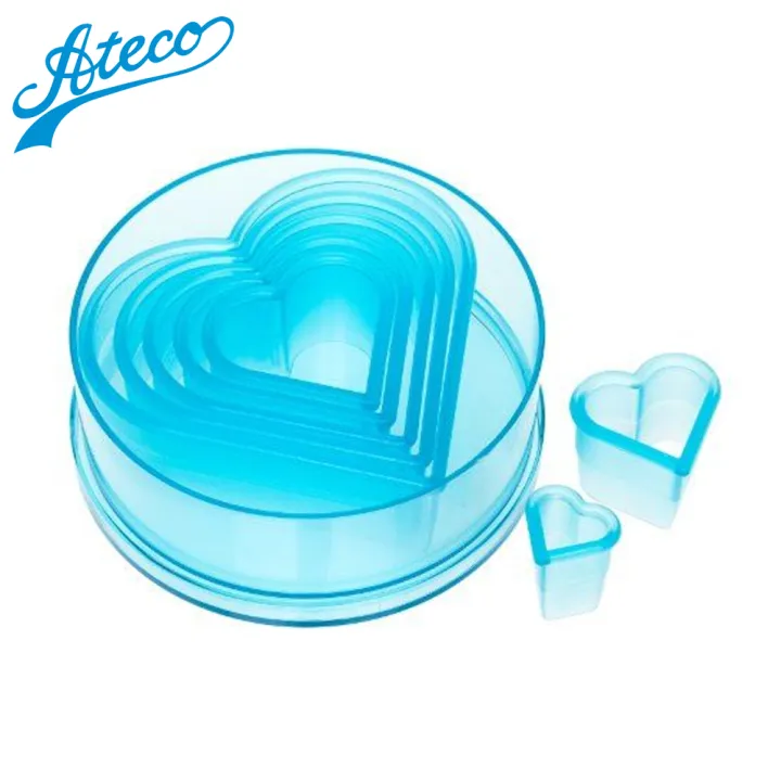 Ateco 5751 7-Piece Plastic Plain Heart Cutter Set | Lazada PH