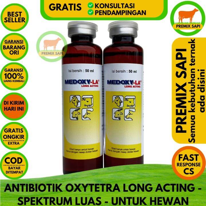 MEDOXY LA 50 ml - Antibiotik Long Acting Anjing Kucing Sapi Kambing ...