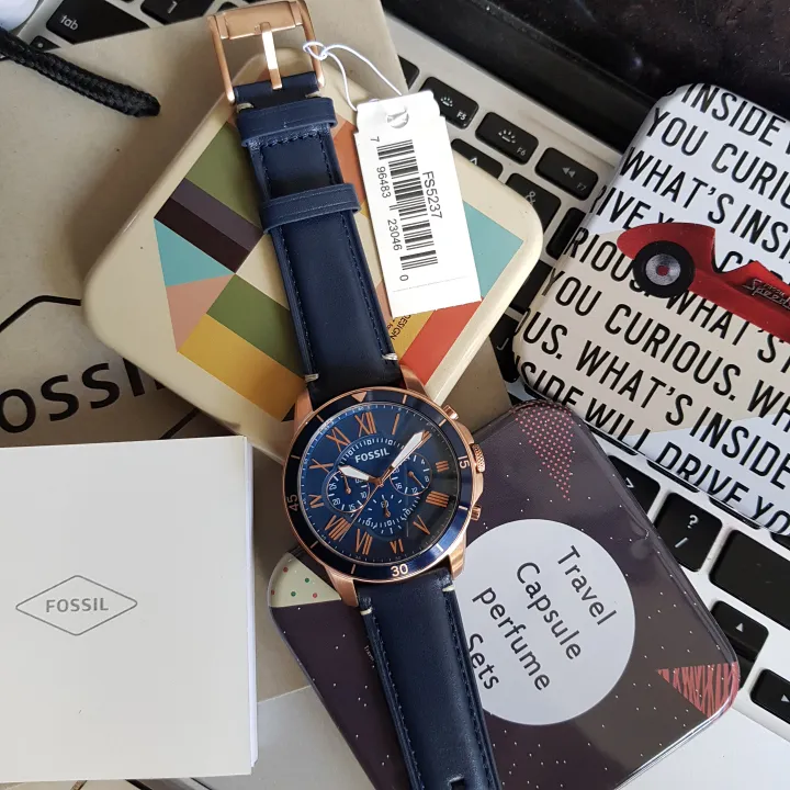 Original Fossil Chronograph Men's Watch Grant Sport Blue Dial FS5237 ...