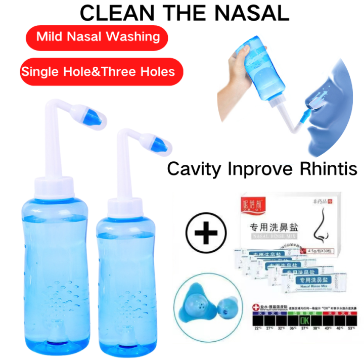 300ML/500ML Nasal Wash Cleaner Nose Protector Cleans Moistens Avoid ...