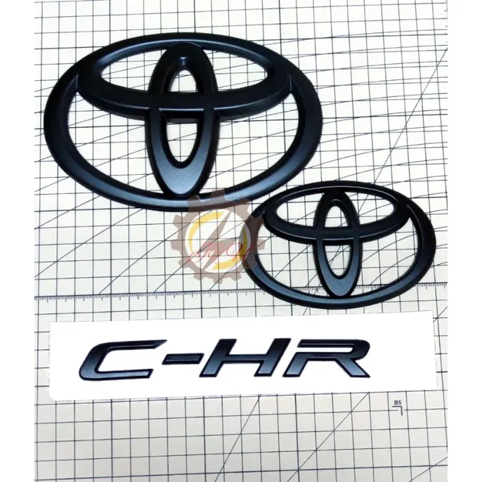 TOYOTA C-HR / CHR MATTBLACK FRONT REAR LOGO , EMBLEM , BADGE | Lazada