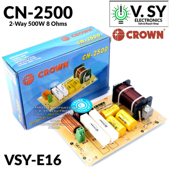 Original Crown CN-2500 v2.0 500W 8 Ohms 2 Way Dividing Network Crossover CN2500 CN 2500 2-Way ...