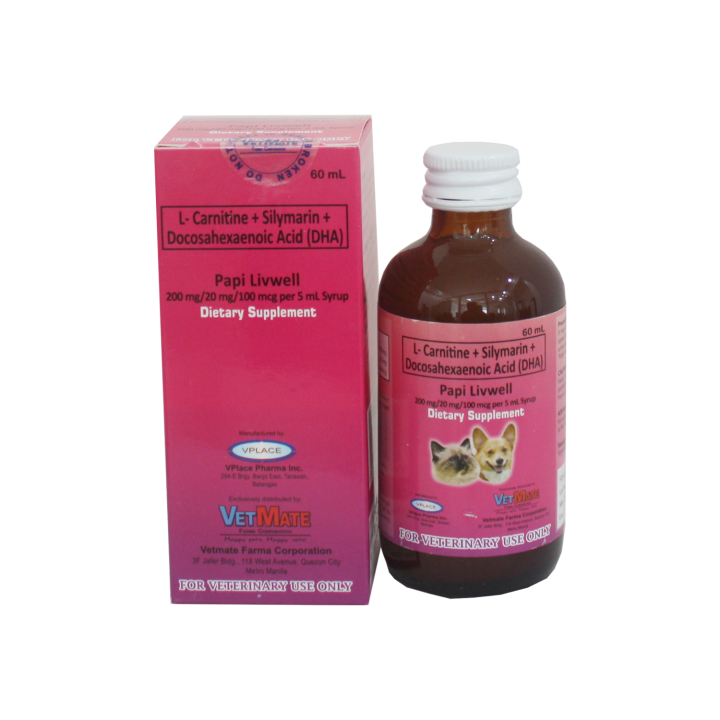 Papi Livwell Syrup (Dietary Supplement) for Dogs & Cats 60ml | Lazada PH