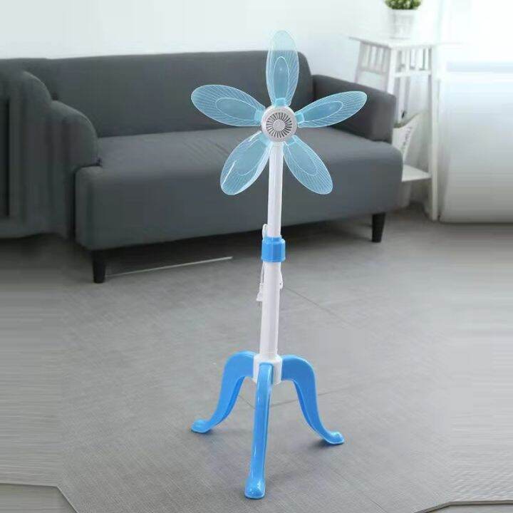 [Sale] ZH Stand Fan 5 Blades Floor Fan Portable Stand Fan Foldable ...