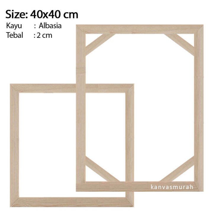 Spanram 40x40 cm Span Ram Kayu Frame Ukuran 40x40 cm | Lazada Indonesia
