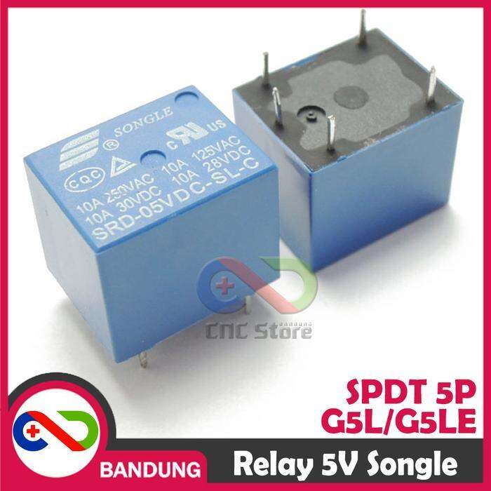 [CNC Store Bandung] RELAY SONGLE 5V 10A SRD-05VDC-SL-C 5 PIN 5P ...