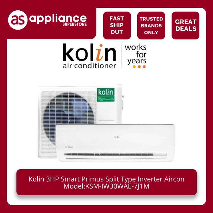 Kolin 3HP Smart Primus Split Type Inverter Aircon KSM-IW30WAE-7J1M ...