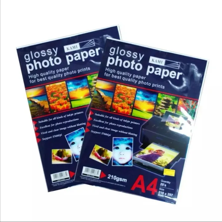 kami a4 glossy photo paper 210gsm per pkt | Lazada