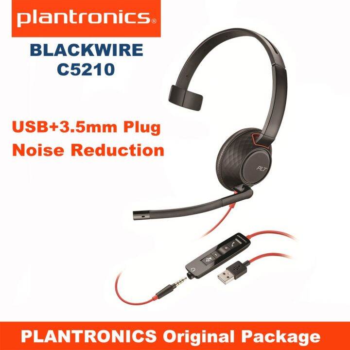 Original PLantronics Blackwire C5210 USB Headset,3.5mm Headset | Lazada PH