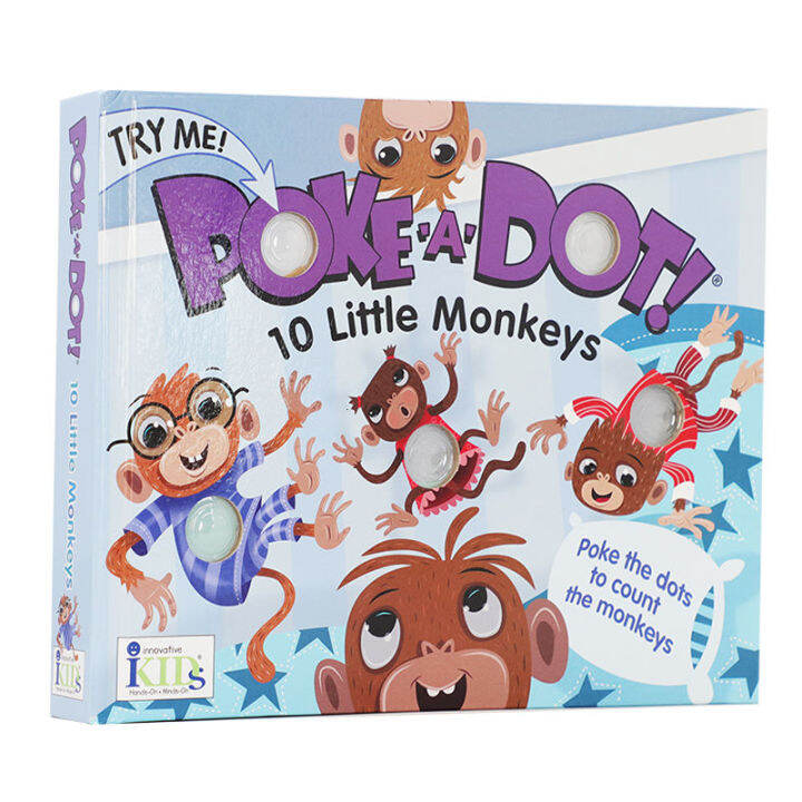 Poke a dot series of thick cardboard 10 little monkeys 10 little ...