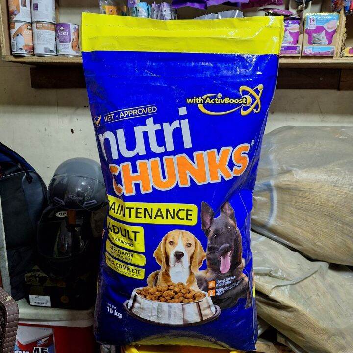 NutriChunks Maintenance Adult Beef flavor with real meat 1kg Repacked ...