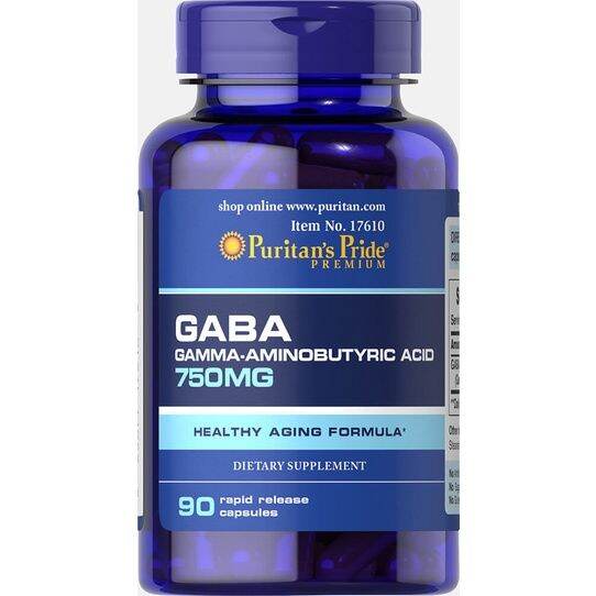 GABA (Gamma Aminobutyric Acid) 750 mg / 90 Capsules | Lazada.co.th