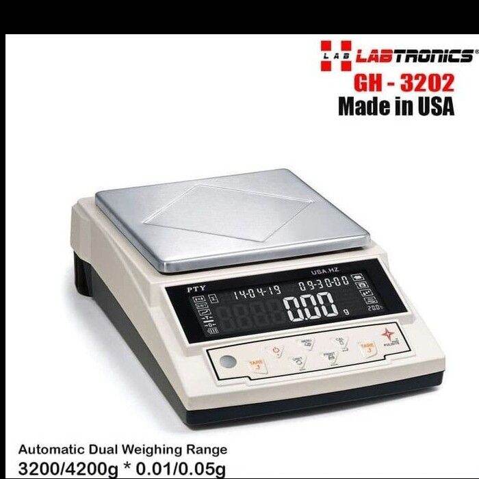 Timbangan Electronic Balance Labtronics Analitik Lab GH-3202/0.01Gram ...