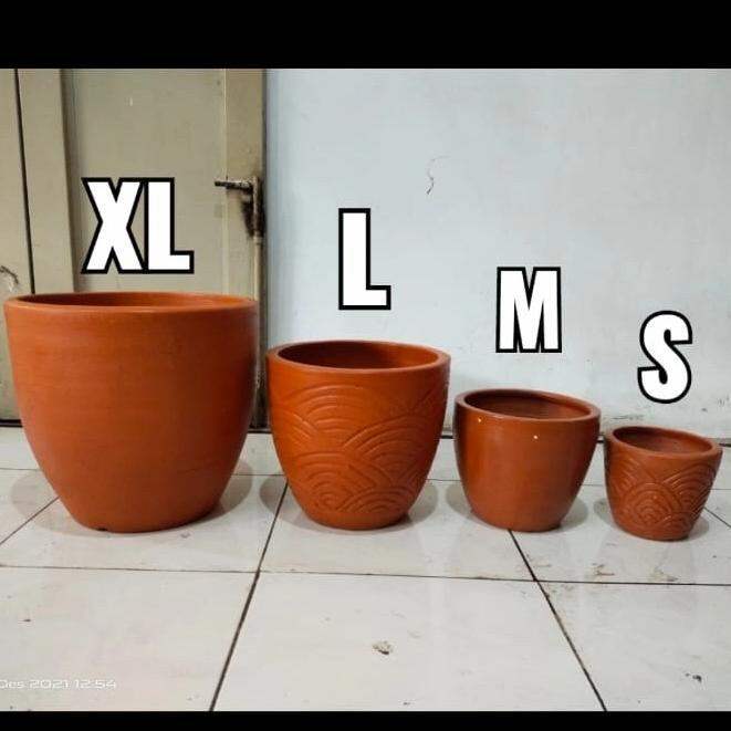 [Ready] Pot Gerabah Guci Jumbo, Pot Tanah Liat Besar, Khusus Go Jek ...