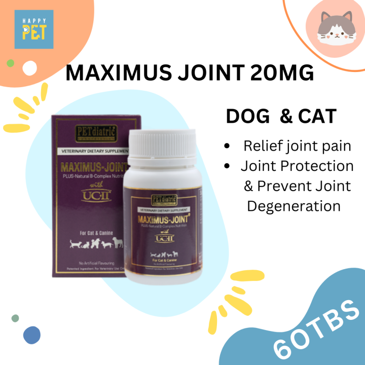 Petdiatric MAXIMUS JOINT UCII B COMPLEX | 20mg 60 Tablets | Joint ...