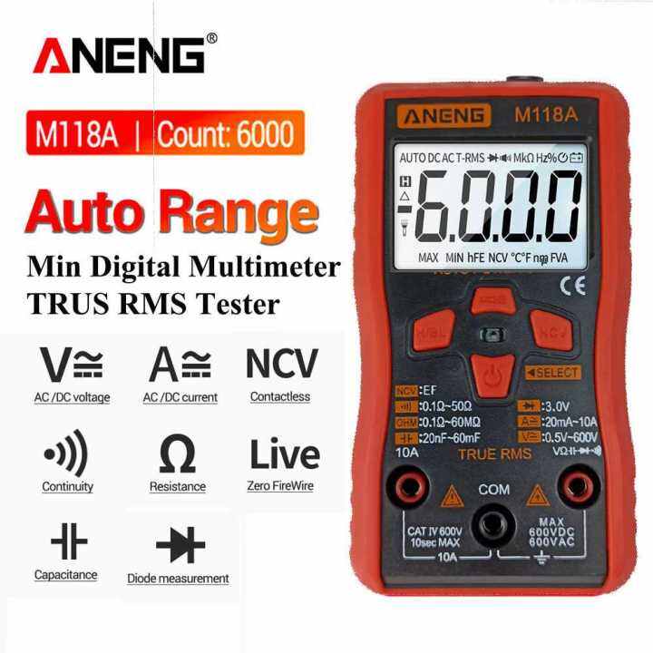 ANENG Digital Multimeter Voltage Tester - M118A - perhitungan daya ...