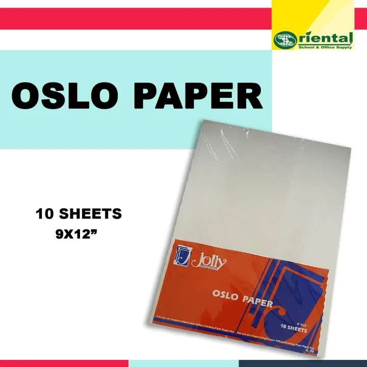 Repack 10's Jolly Oslo Paper by 10 sheets - Thick Paper 100 GSM - 9 x ...