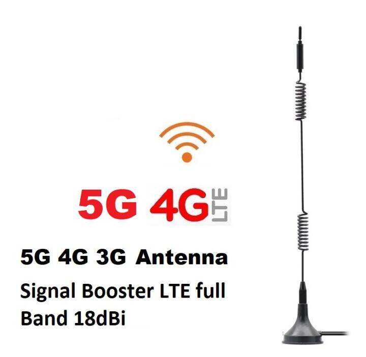 5G 4G Antennas เสาอากาศ 600-6000Mhz 18dBi 3G 4G SMA Antenna Male Plug Modem Router Signal ...