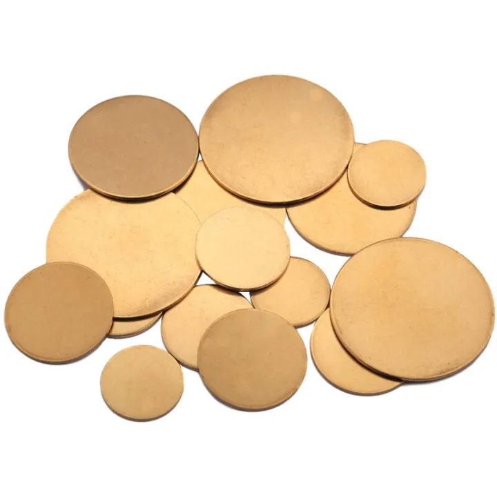 Thickness 0.5/1/2/3mm H62 Solid Brass Disc Round Plate Sheet Diameter ...