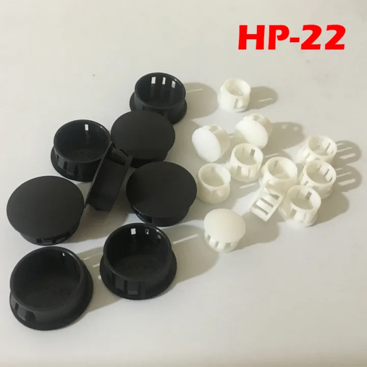 40pcs HP-22 22MM Diameter Black White Nylon Plastic Diameter End Cap ...