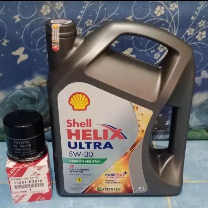 paket ganti oli Shell ultra 5W-30 + filter oli Avanza, xenia | Lazada ...