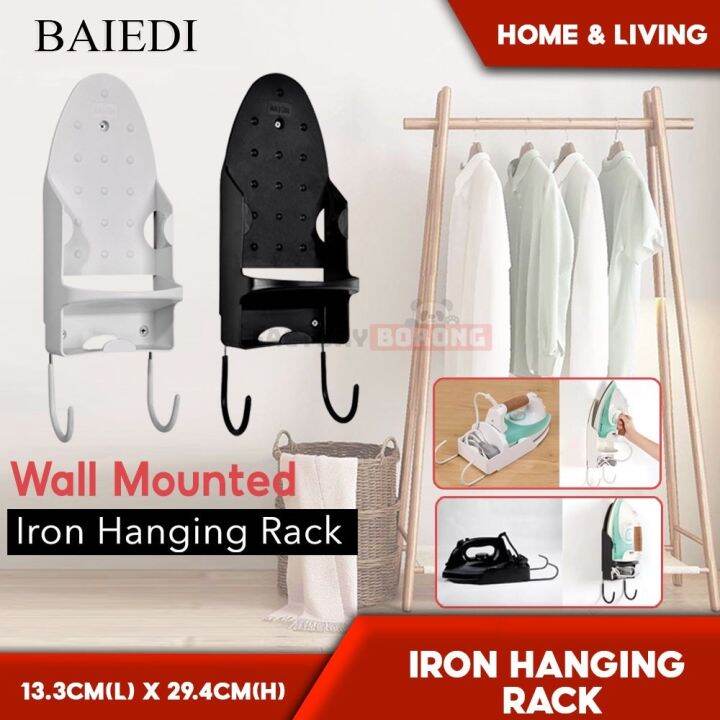 Iron Wall Mounted Iron Rest Stand Hanging Ironing Board Holder Wall ...