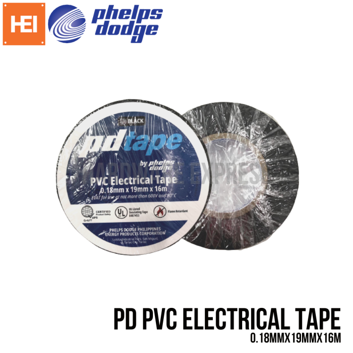 Phelps Dodge PD Tape PVC Electrical Tape (Flame Retardant) | Lazada PH