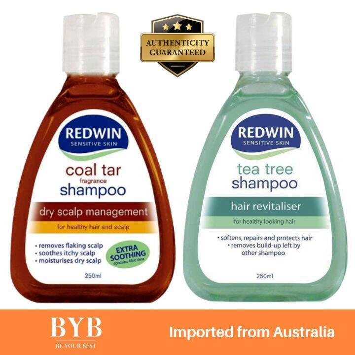 Australia Redwin Shampoo Coal Tar or Green Tea 250ml | For Dry and ...