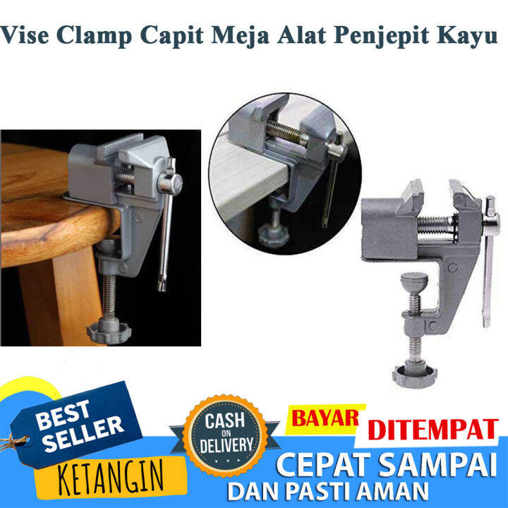 Aluminium Alloy Ragum mini Clamp Capit Meja Alat Penjepit Kayu - 12E8F3 ...