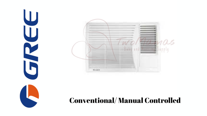 GREE Aircon 2.5HP Window Type Conventional / Manual Controlled (U-J24-3NM) | Lazada PH