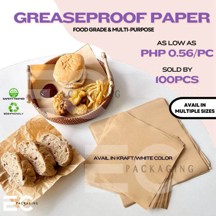 EC Grease Proof Paper Food Wrapper Food Liner Wax Paper | Lazada PH
